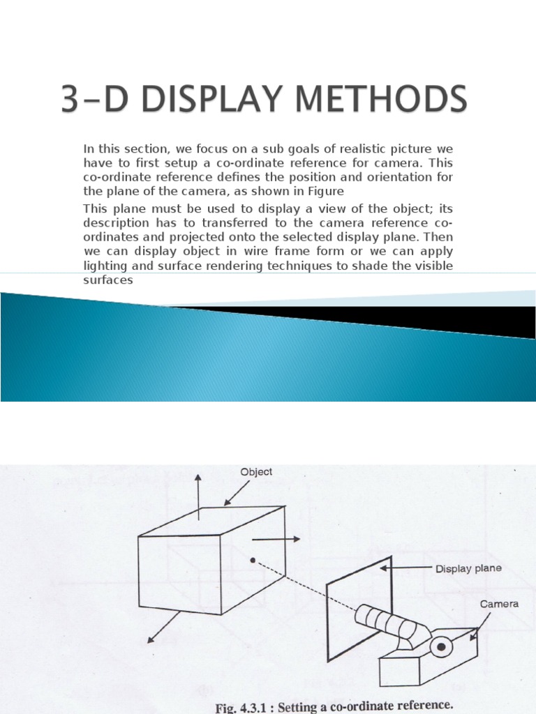 3-d Display Methods | PDF | Rendering (Computer Graphics) | Stereoscopy