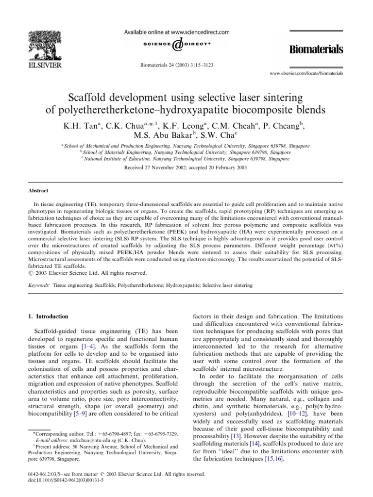 Using Sls | PDF | Tissue Engineering | Sintering