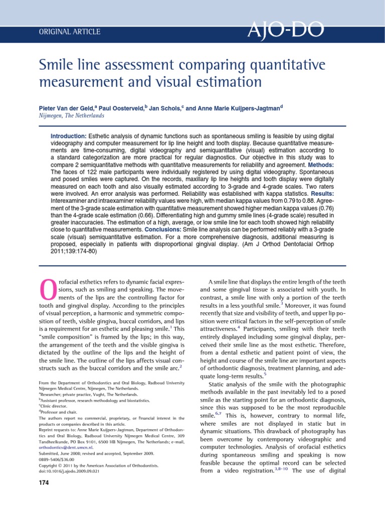 Smile Line Assessment - 52 | PDF | Statistics | Video
