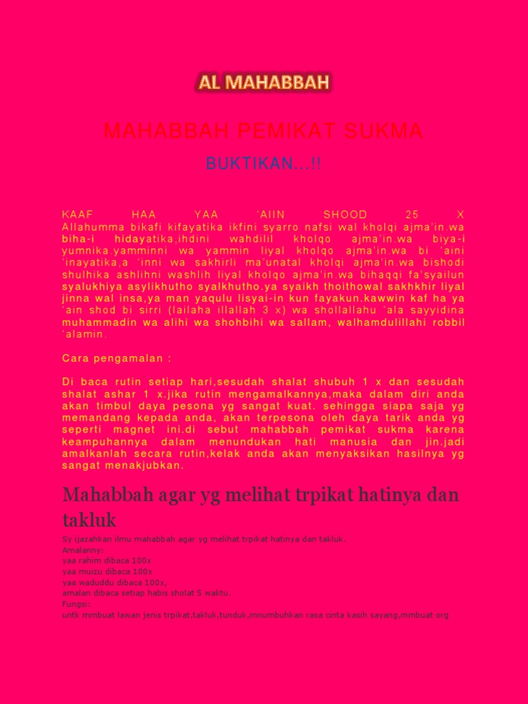 Al Mahabbah | PDF