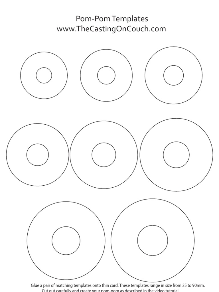 Pom-Pom Templates for Crafting | PDF