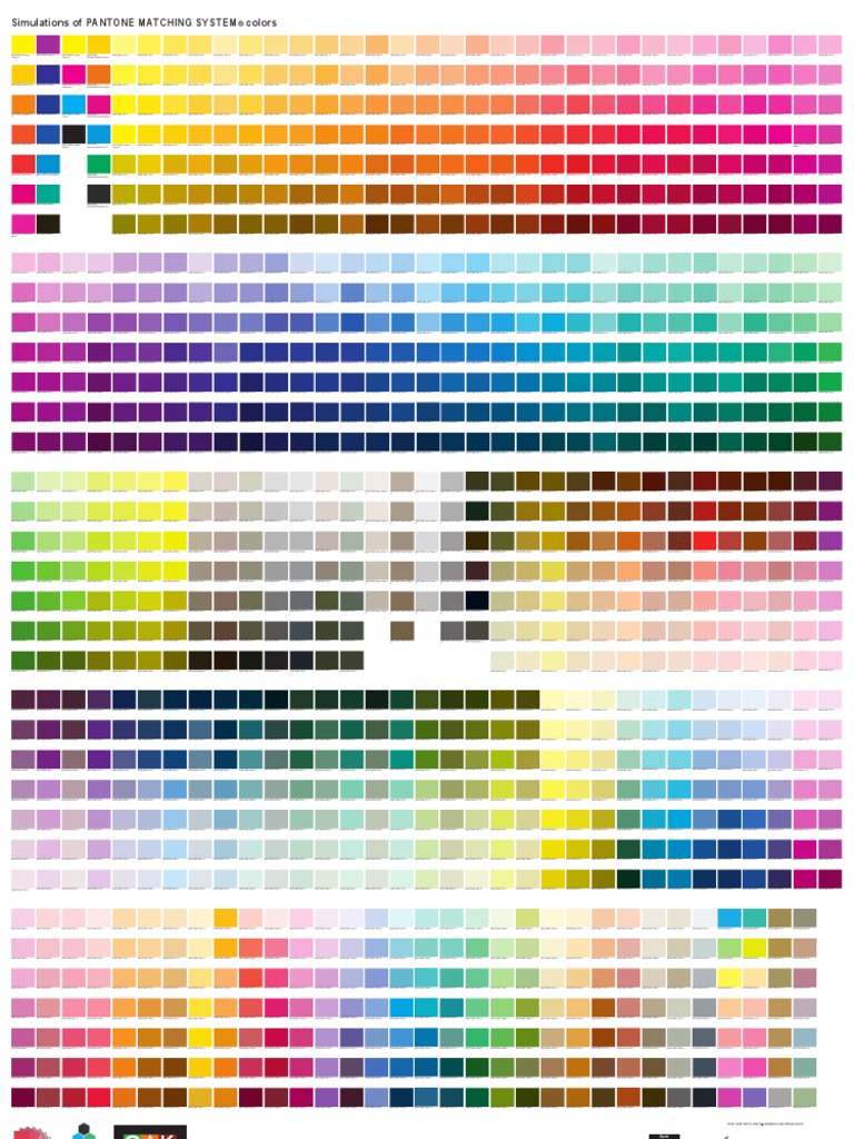 Tabela de Pantone | Amarelo | Magenta