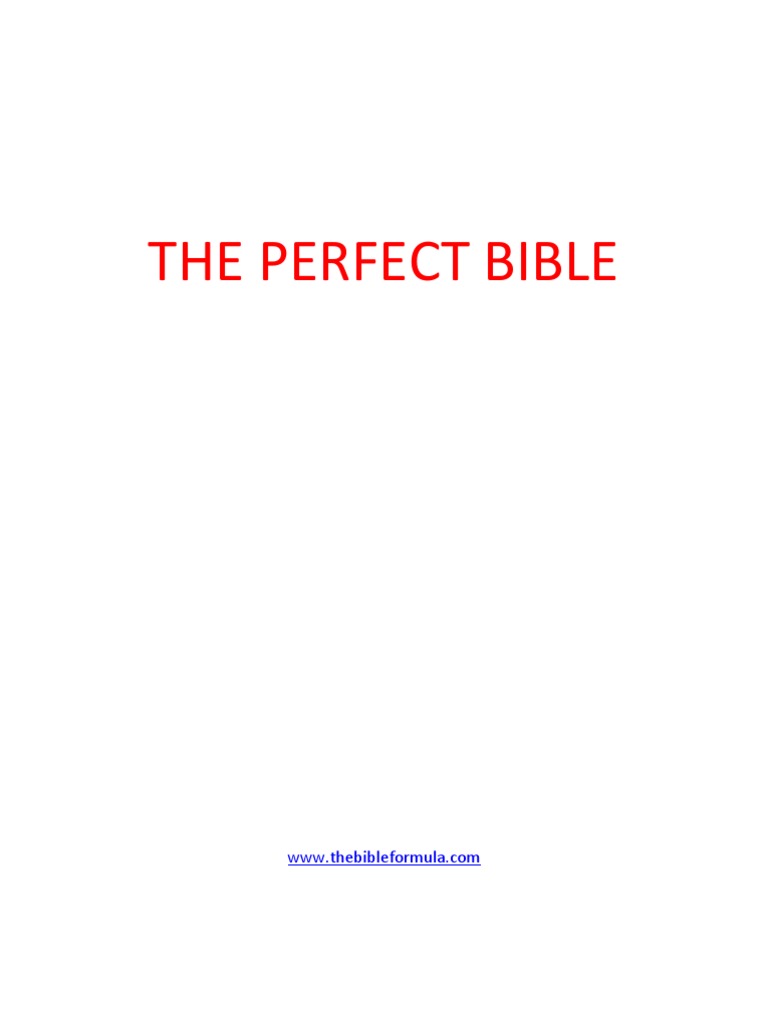 The Perfect Bible | PDF | William Tyndale | King James Version