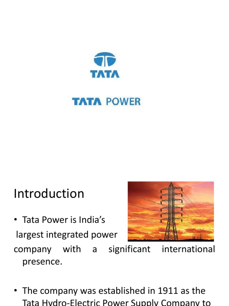 Tata Power Company Overview and Initiatives | PDF