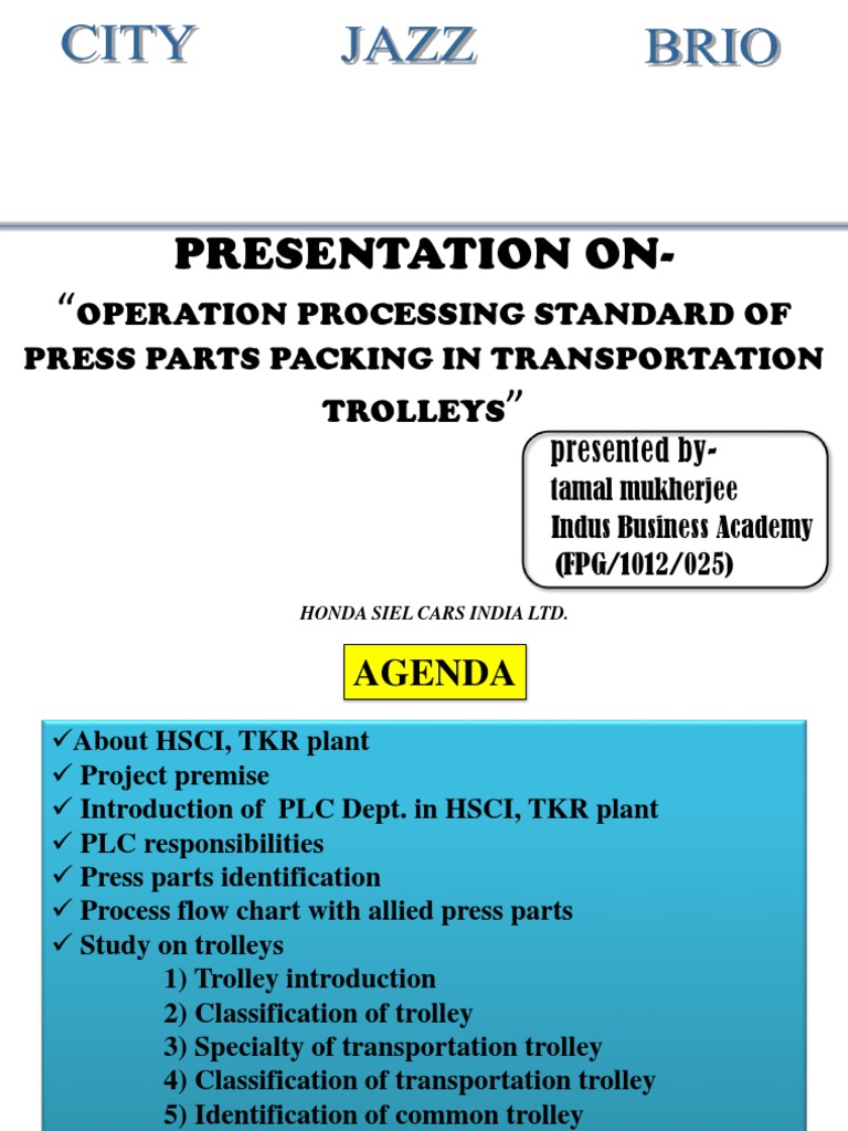 Press Parts Packing Standards in Trolleys | PDF | Tram | Car