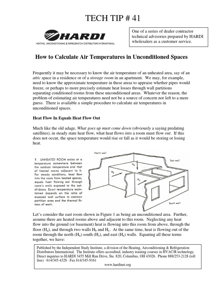 HVAC Unconditioned Space Temp Guide | PDF | Heat Transfer | Heat
