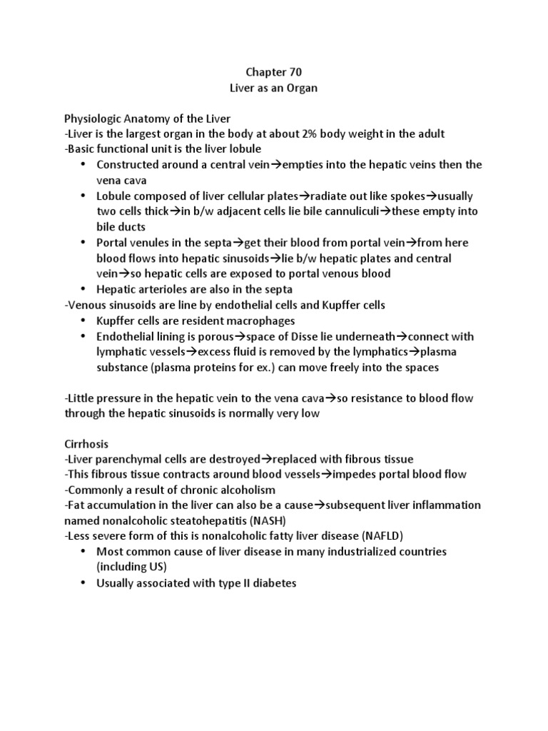 Chapter 70-Guyton | PDF | Liver | Anatomy