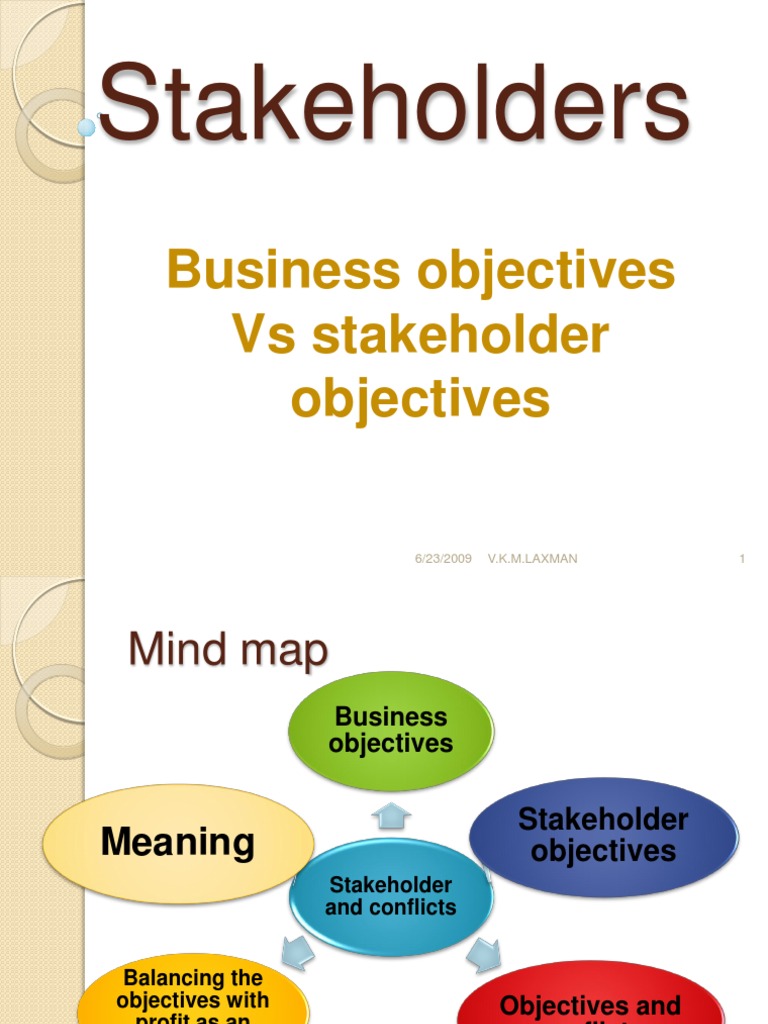 Objectives and Conflict | PDF | Profit (Accounting) | Stakeholder ...