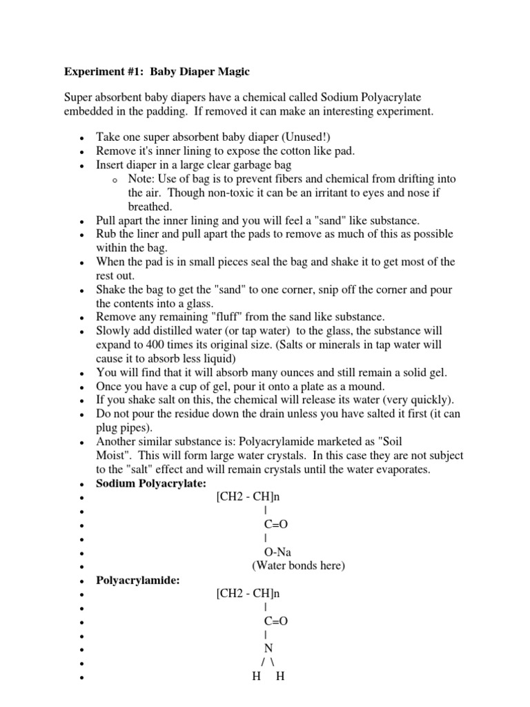 Fun Diaper Science for Kids | PDF