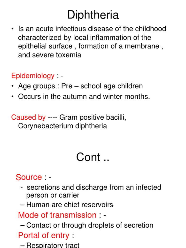 Diphtheria (1) | Public Health | Medicine