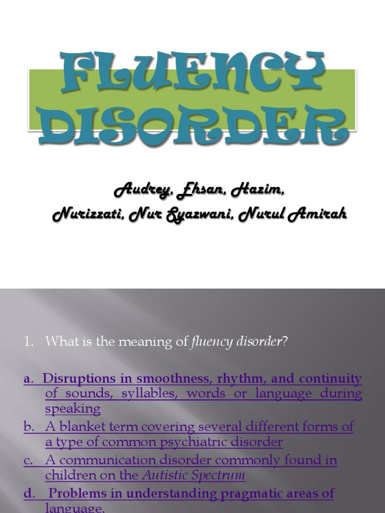 Understanding Fluency Disorders | PDF