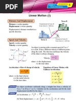 Chapter 2 Kinematic | PDF | Velocity | Acceleration