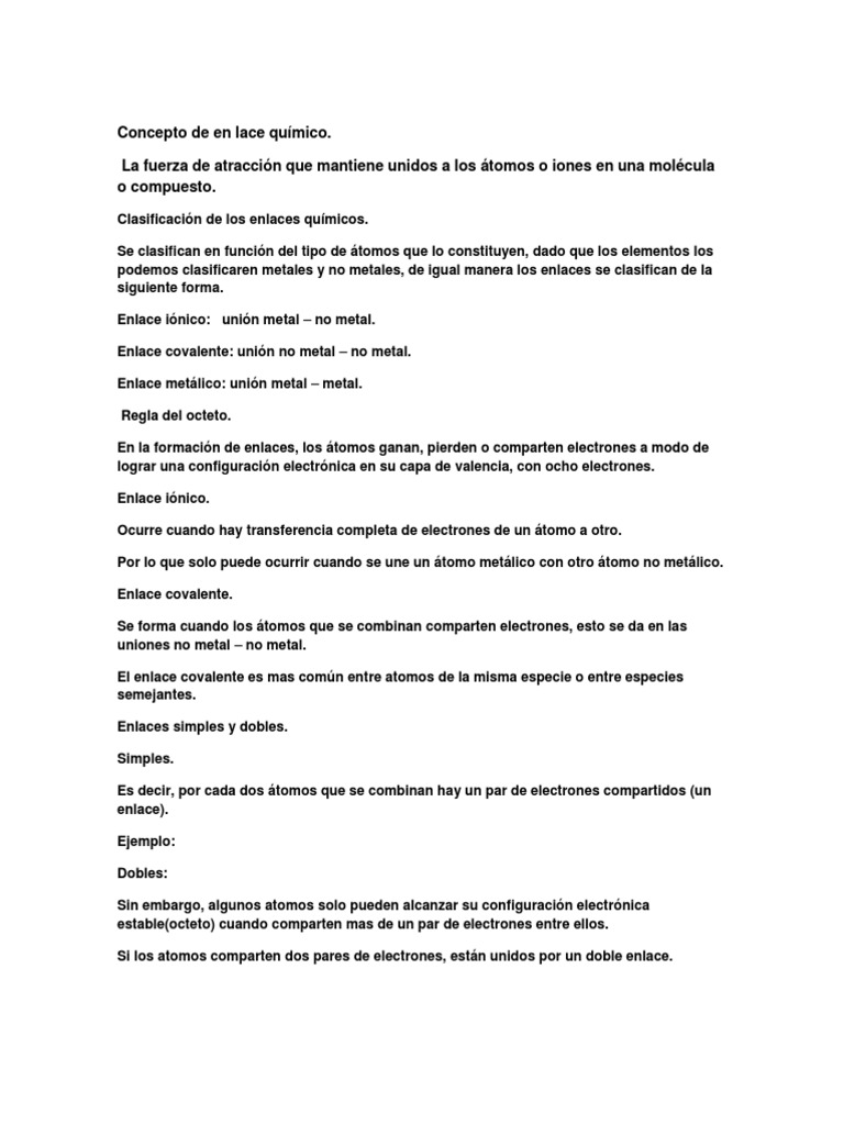 Enlaces químicos y estructuras amorfas | PDF | Enlace químico ...