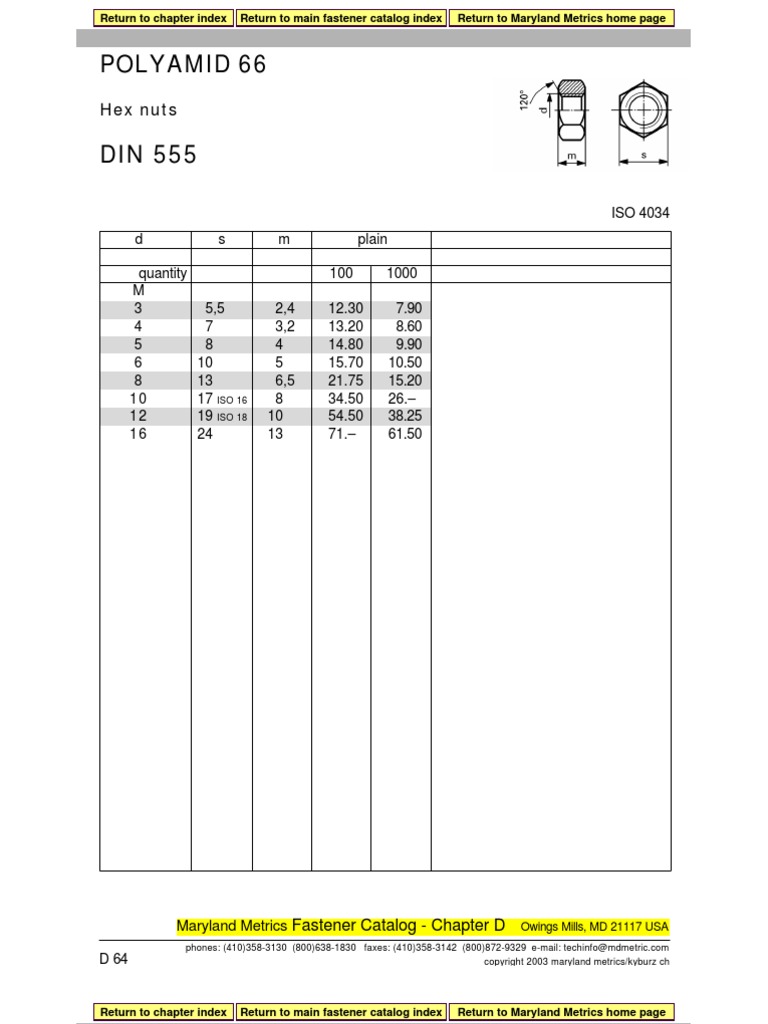 Iso 4034-Din 555 | PDF