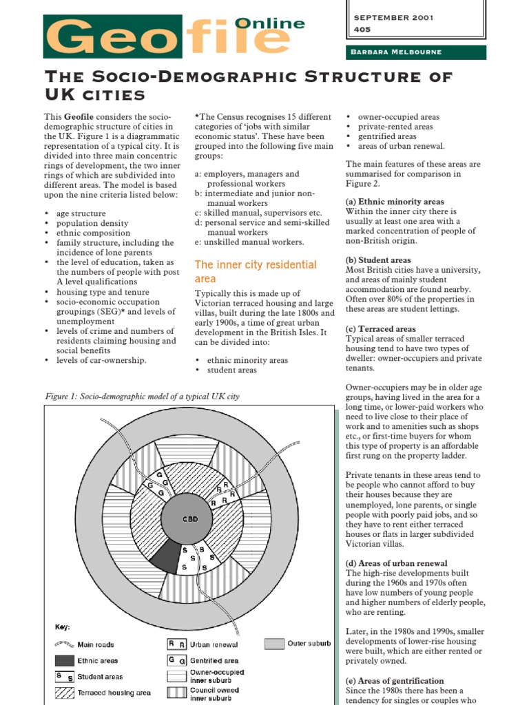 Geofile Socio Eonomic Uk Cities | PDF | Single Family Detached Home ...