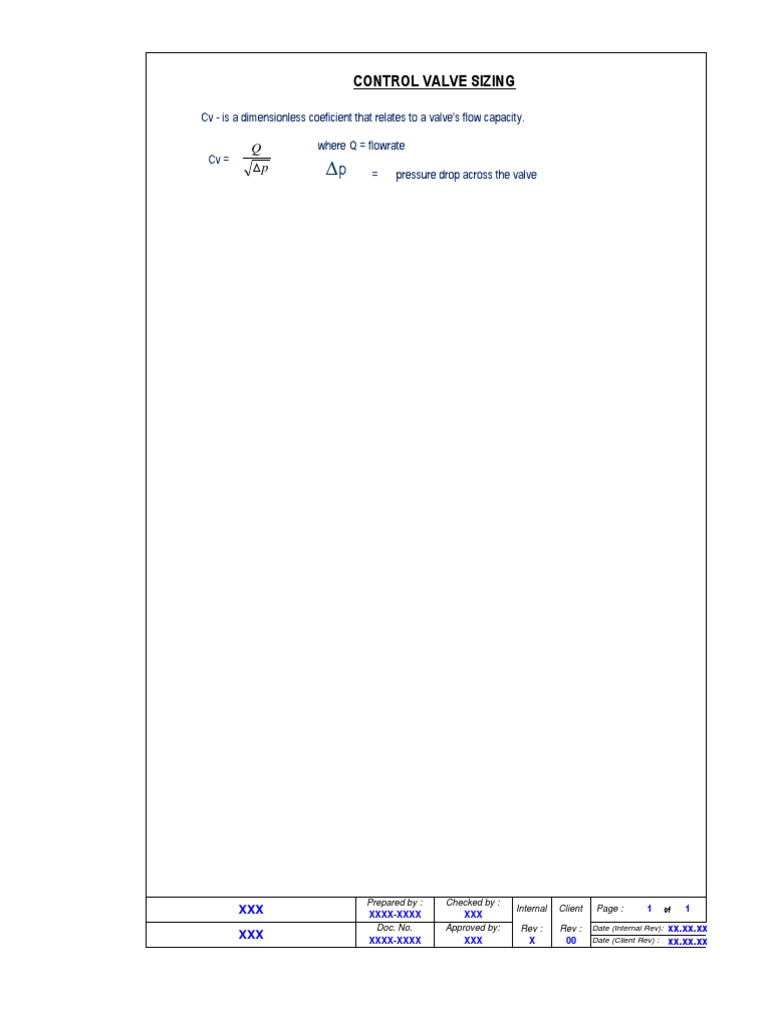 Control Valve Sizing | PDF | Fluid Dynamics | Flow Measurement