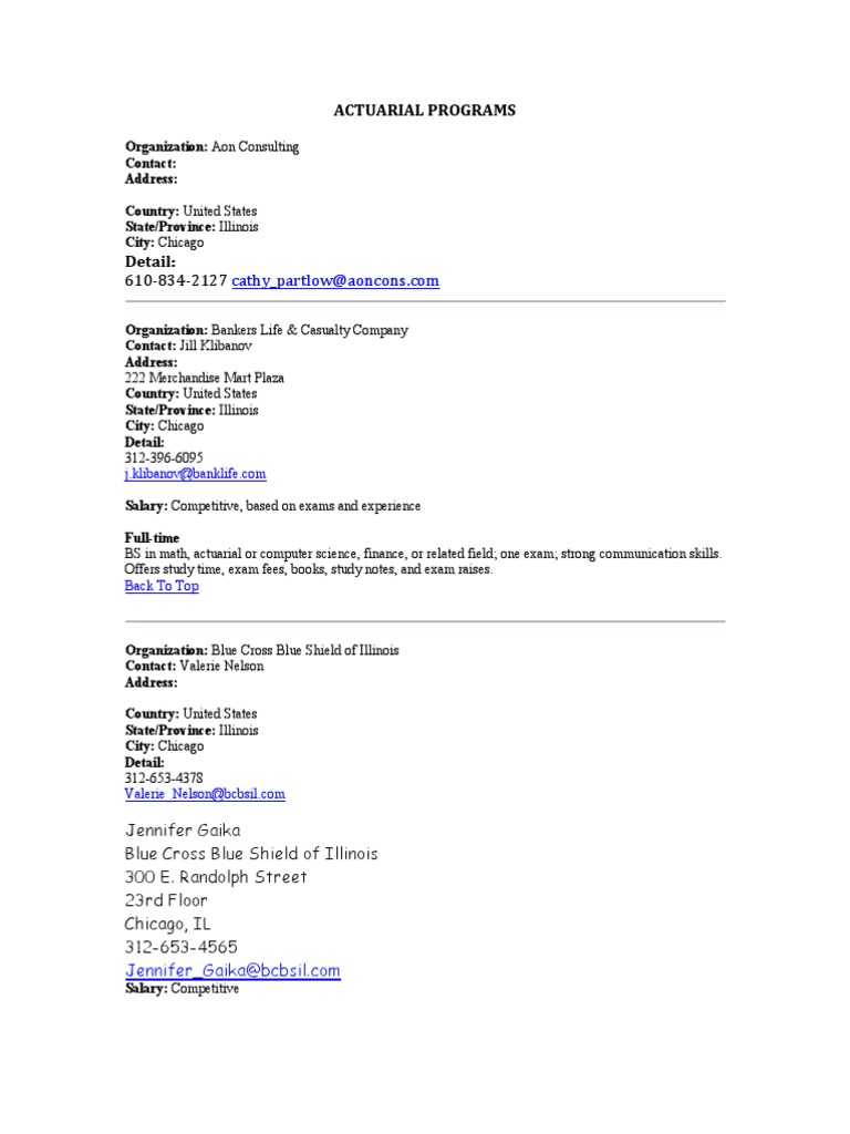 Actuarial Programs | PDF | Actuarial Science | Actuary