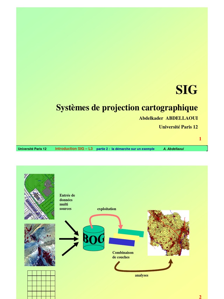 SIG-7 - Systemes de Projection PDF | PDF | Géophysique | Géodésie