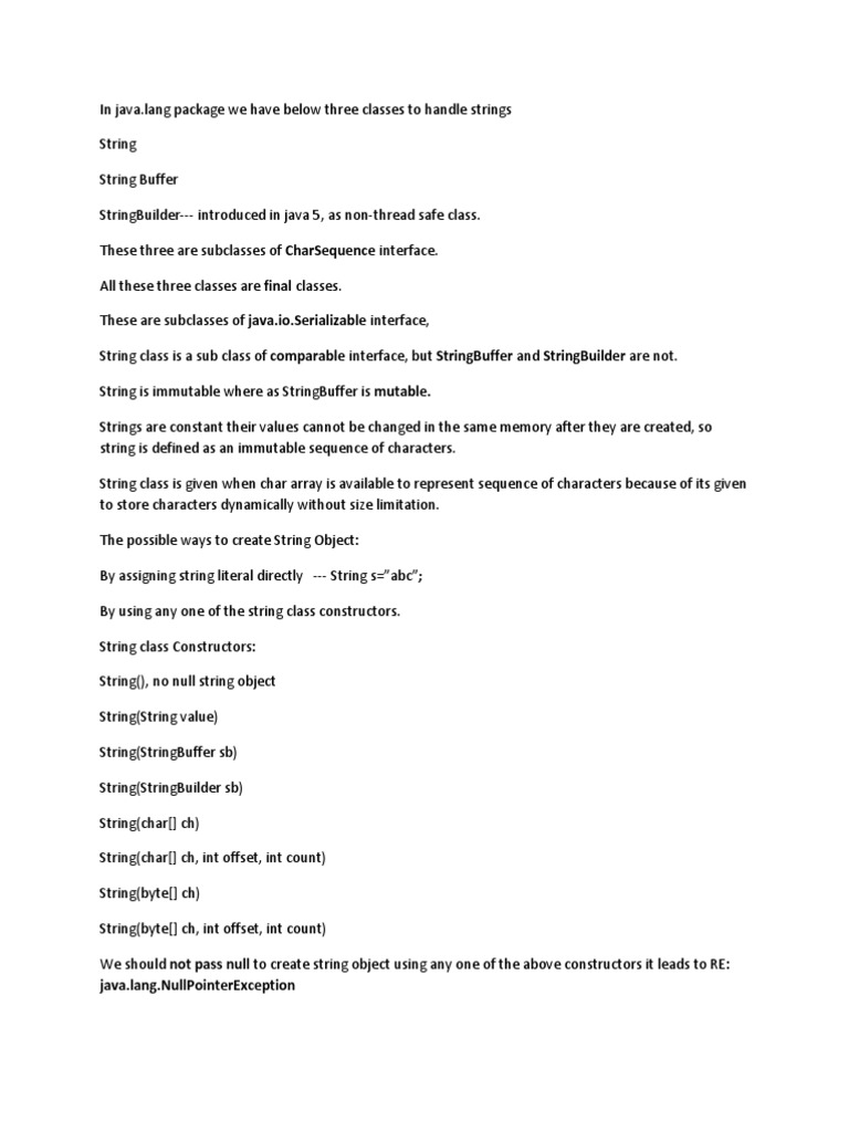 Strings Pdf String Computer Science Constructor Object Oriented Programming