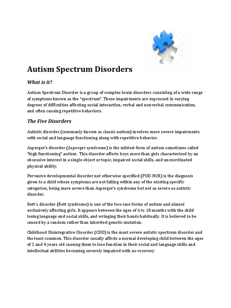 Autism Spectrum Disorders Blog | PDF | Autism Spectrum | Autism