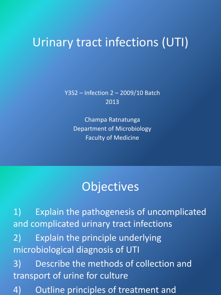 UTI Diagnosis & Management Guide | PDF | Urinary Tract Infection ...