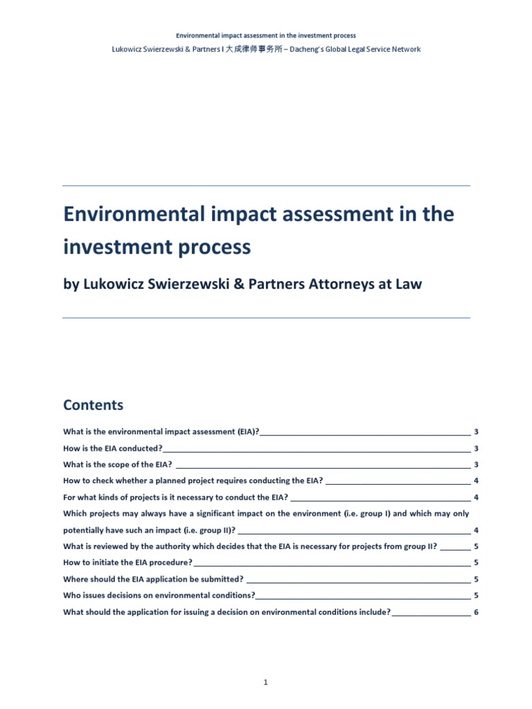 Environmental Impact Assessment Guide | PDF | Environmental Impact ...