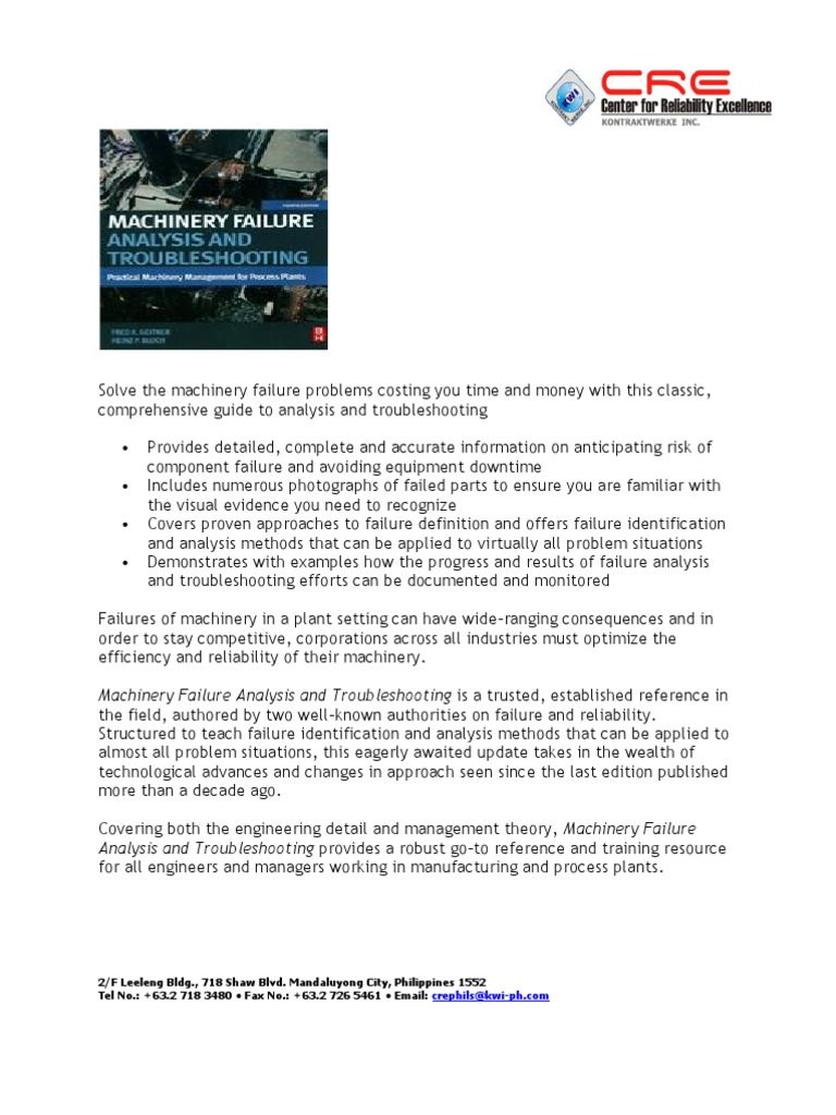 Machinery Failure Analysis Troubleshooting Fourth Edition1 | Bearing ...