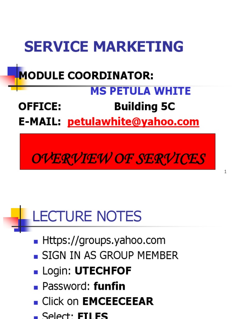 Service Marketing: Overview of Services | PDF | Computers