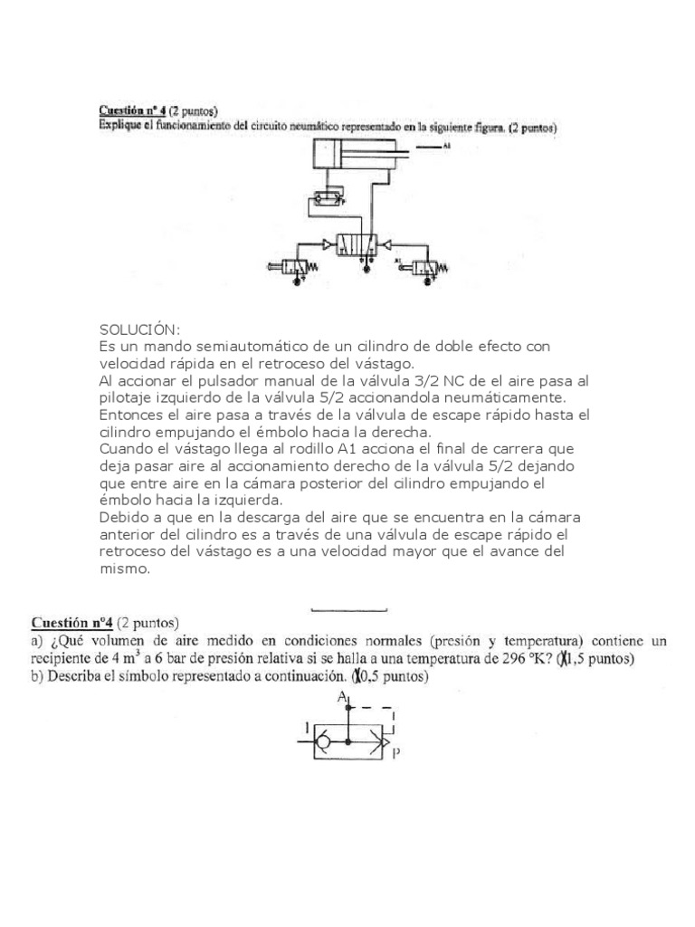 Ejercicios Neumatica 4ºeso | PDF | Bienes manufacturados | Máquinas