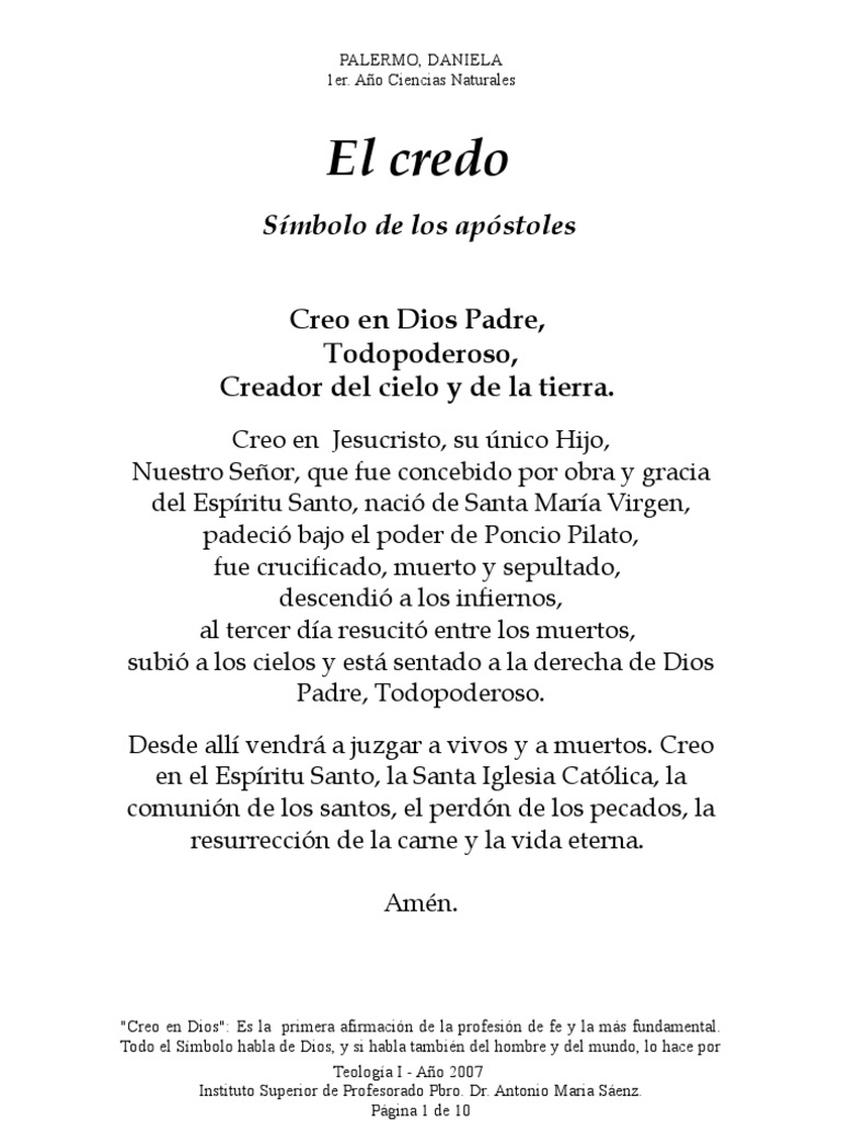 El Credo | PDF