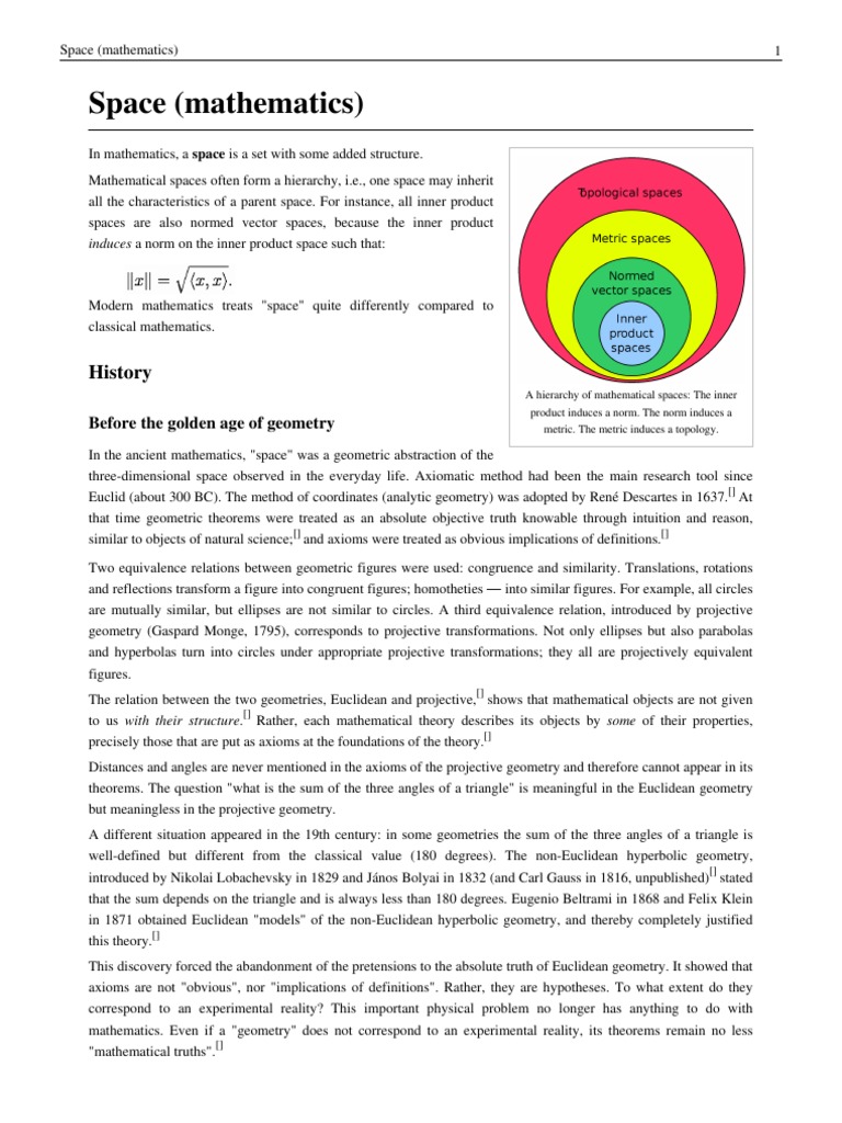 Space (Mathematics) | Download Free PDF | Space (Mathematics) | Measure ...
