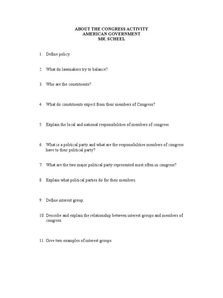 About The Congress Activity | PDF