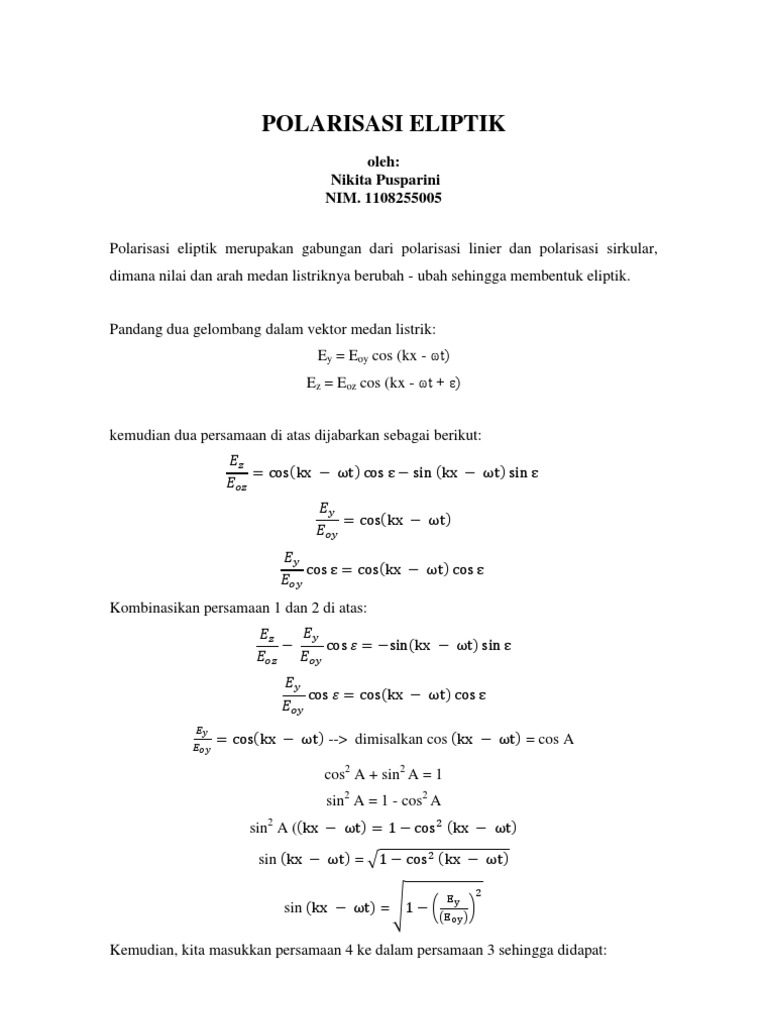 Polarisasi Eliptik | PDF