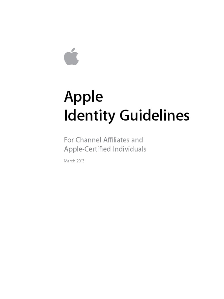 Apple Brand Guidelines Logo - Guidelines | PDF
