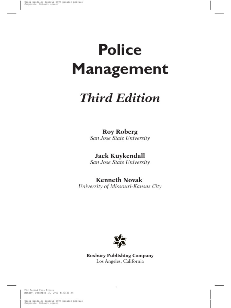 Police Management | PDF | Police | Crime & Violence