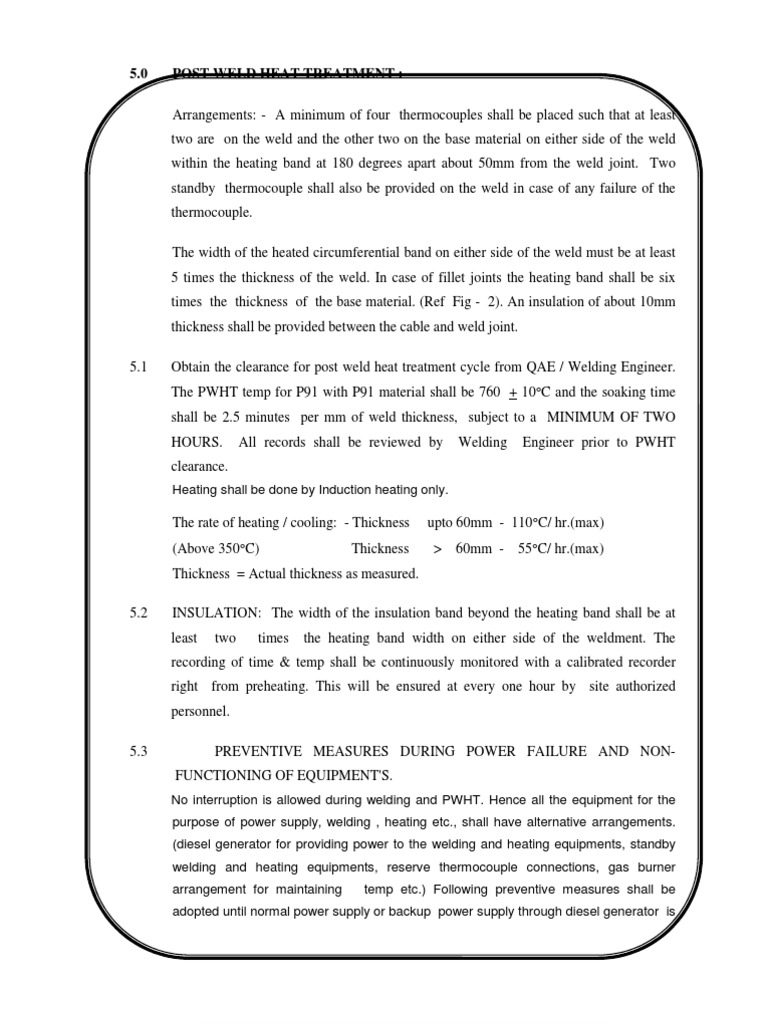 PWHT of P91 | PDF | Welding | Construction