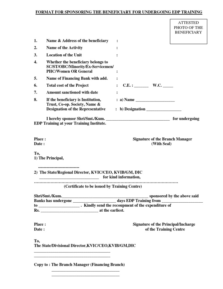 EDP Training Format PDF | PDF