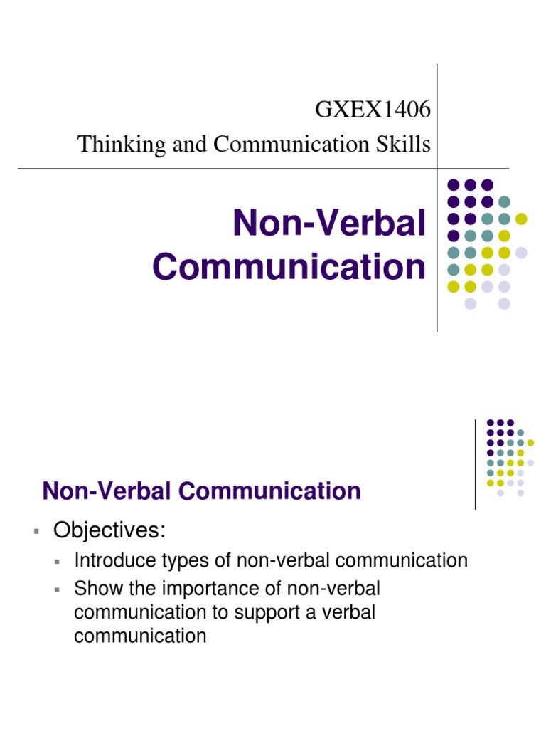 Understanding Non-Verbal Communication | PDF | Nonverbal Communication ...