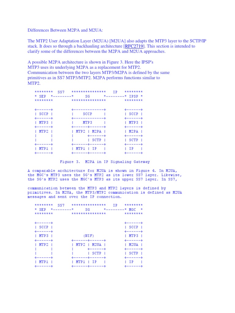 M2PA vs M2UA: Key Differences Explained | PDF | Computer Standards ...