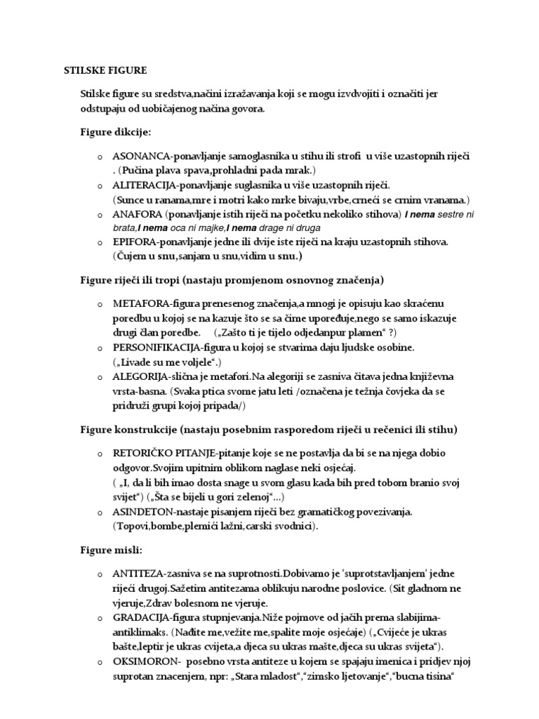Stilske Figure | PDF