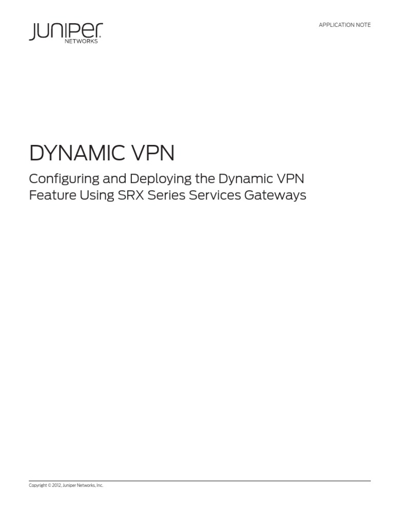 Juniper Dynamic VPN | PDF | Virtual Private Network | Radius