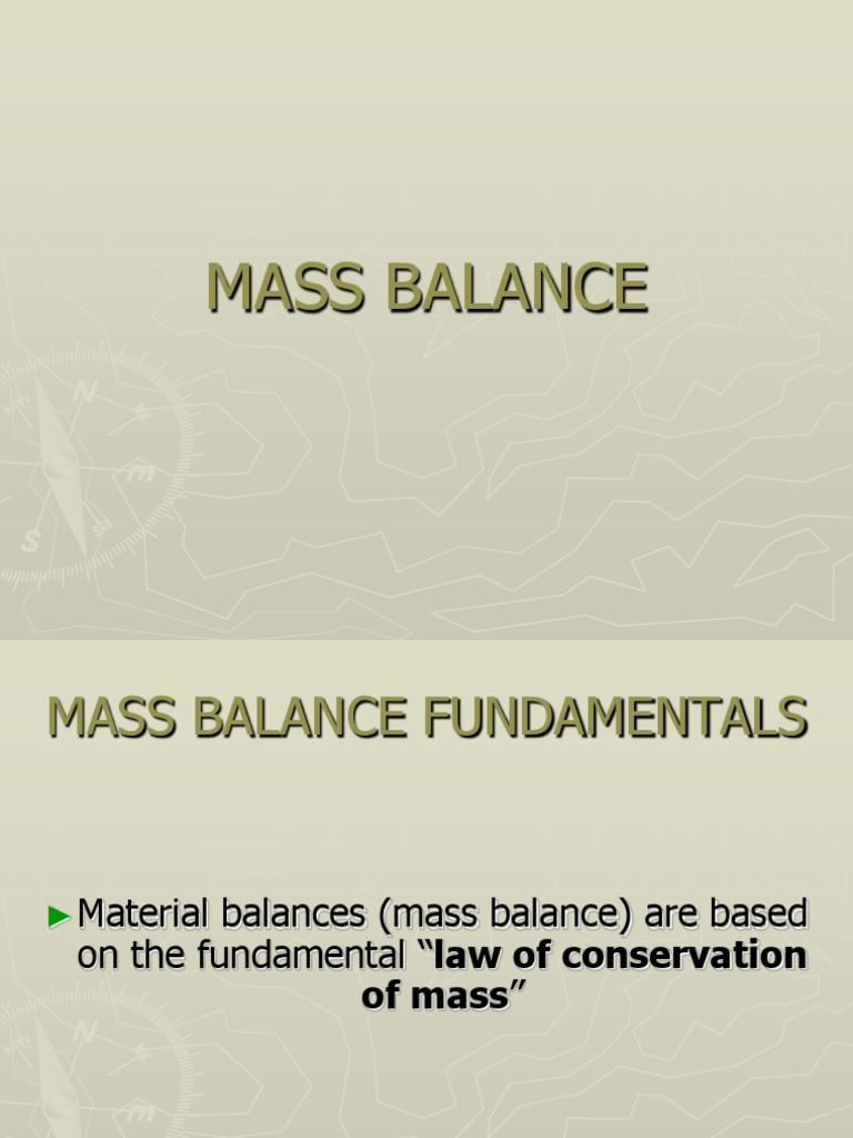 Mass Balance | PDF | Chemical Substances | Physical Sciences