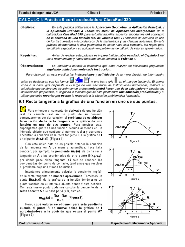 Derivadas con ClassPad 330 | PDF | Derivado | Función continua