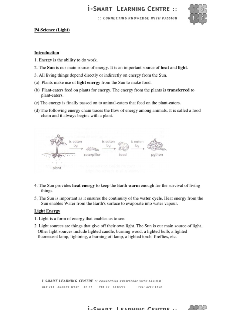 P4 Light Notes | PDF | Shadow | Light