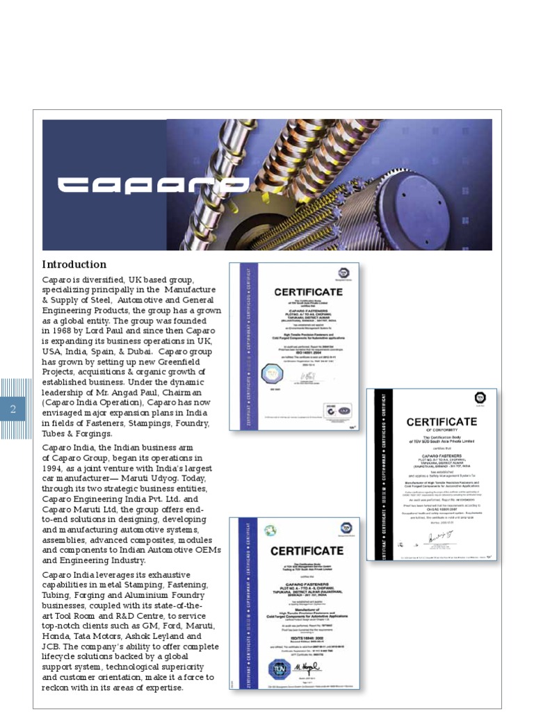 Caparo-Price List 06 DT 1 07 12 | PDF | Screw | Fracture
