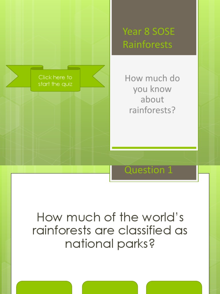 Rainforests Quiz Game - Yr 8 Sose | PDF | Forest Stewardship Council ...
