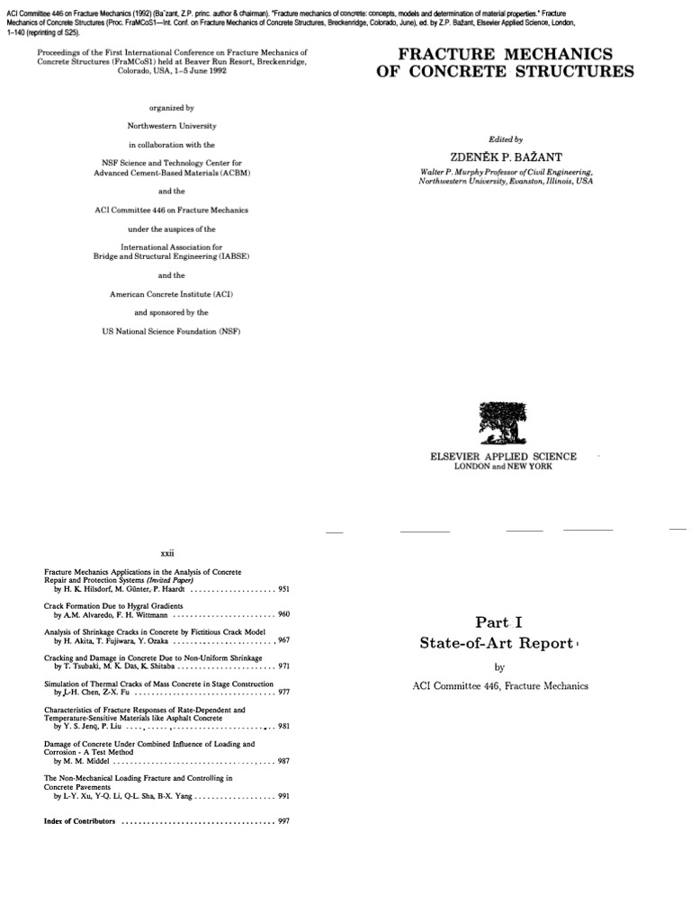 Fracture Mechanics of Concrete Structures | PDF | Fracture Mechanics ...