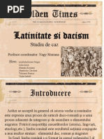Latinitate Si Dacism | PDF
