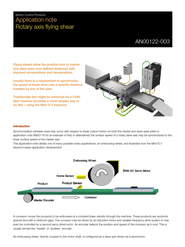 AN00122-003 - Rotary Axis Flying Shear | PDF | Speed | Mechanical ...