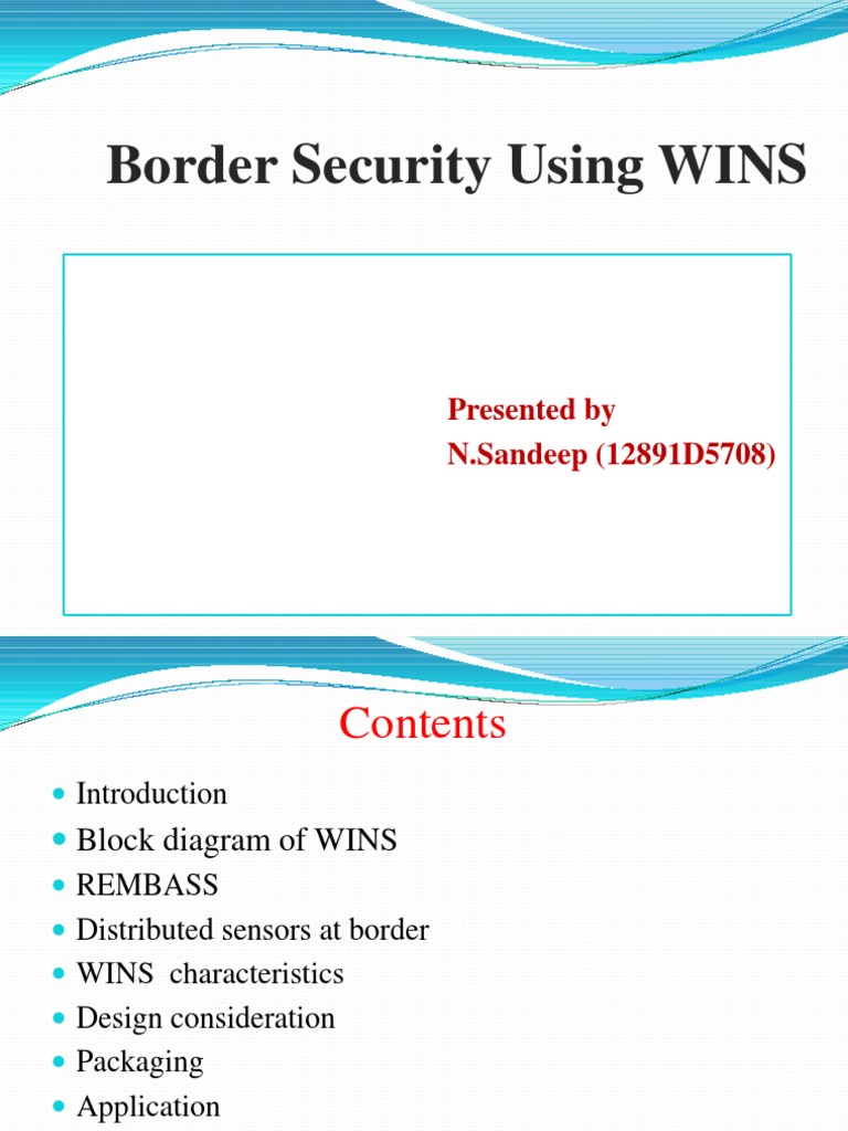 Border Security Using Wins | PDF